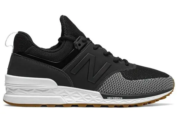 NEW BALANCE 574 Sport Lace Up Sneakers - Black/gray