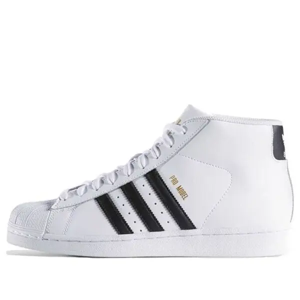 Adidas Pro Model Mid Top Sneakers - White/black