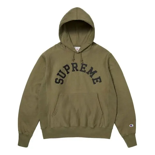 Supreme Champion Hooded Sweatshirt - Olive