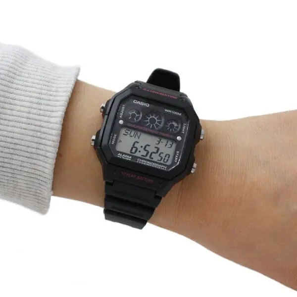 Casio Digital Watch With Stainless Steel Back