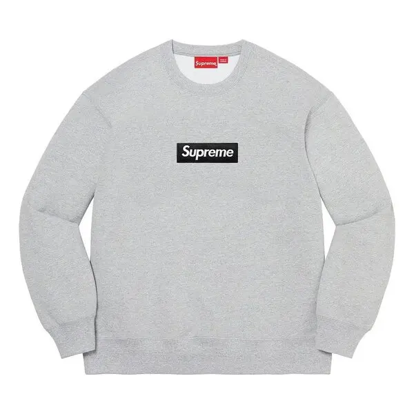 Supreme Box Logo Crewneck - Grey/black/white