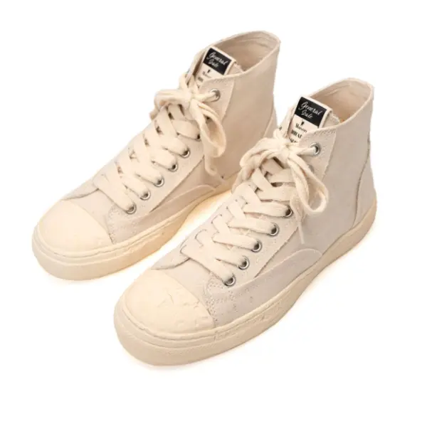 Mihara Yasuhiro Past Sole Canvas High-top Sneakers - White