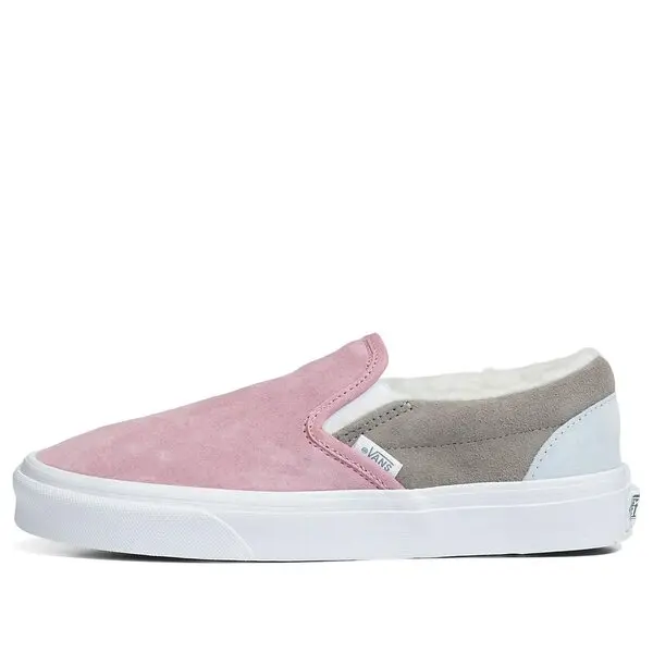 VANS Slip-on Pig Suede Sherpa Casual Shoes - Pink/gray