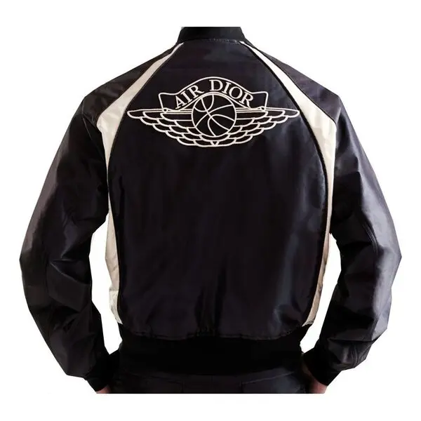 Dior X Air Joint Capsule Spliced Baseball Casual Jacket - Navy
