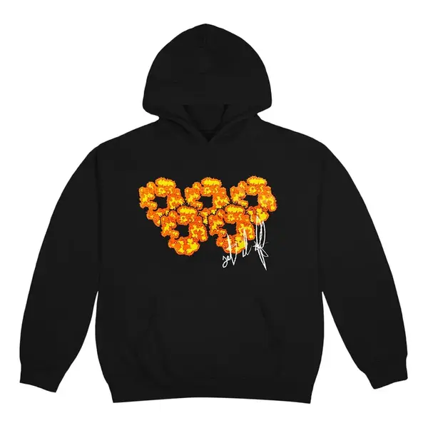 DENIM TEARS X Offset Graphic Hoodie - Black/orange