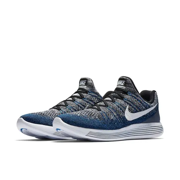 Nike Lunarepic Low Flyknit 2 Sneakers - Black/blue