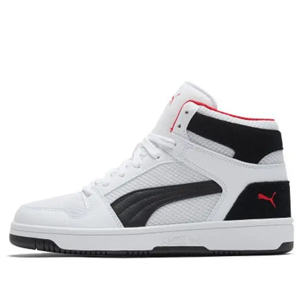 PUMA Rebound Layup Mesh High Top Sneakers - White/black