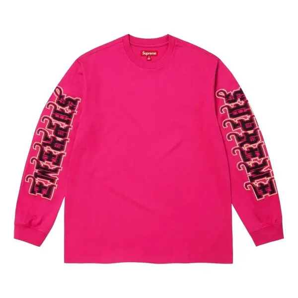Supreme Fw25 Intarsia Sleeve L/s Top - Pink