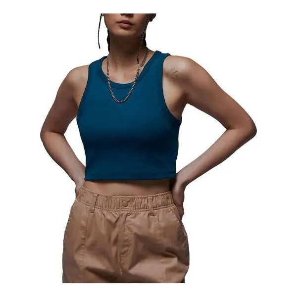 JORDAN Ribbed Tank Top - French Blue