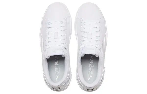 PUMA Smash Platform V2 Sneakers - White/silver