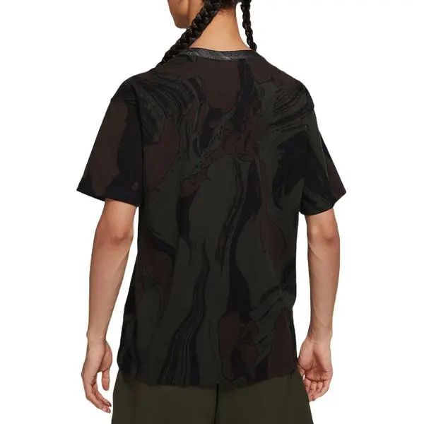 Nike Series Colorblock Round Neck Short Sleeve Black T-shirt - Default Color