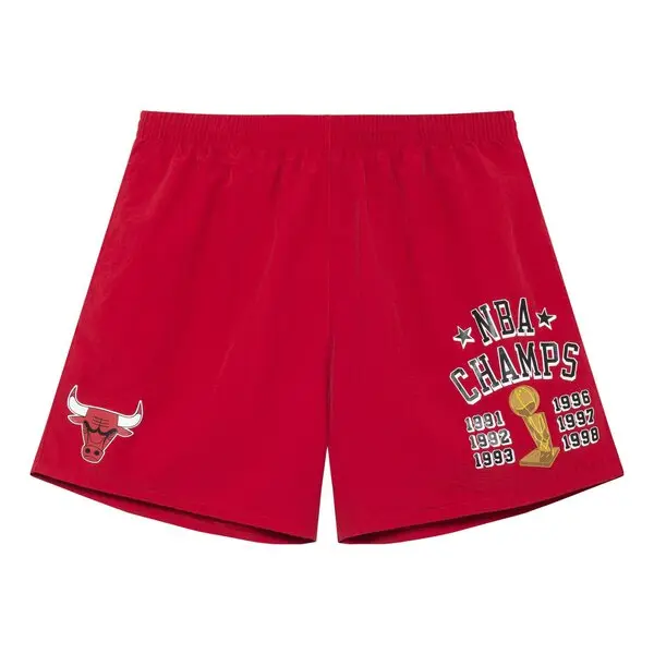 Mitchell & Ness X Nba Chicago Bulls Heritage Woven Shorts - Red