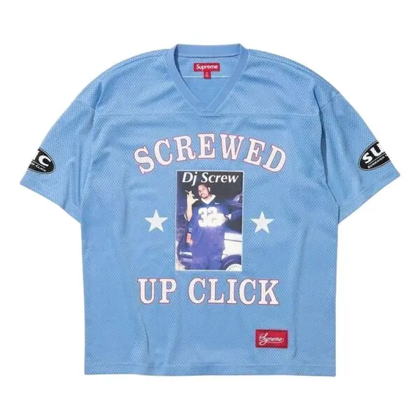 Supreme X Dj Screw Ss26 Football Jersey - Blue