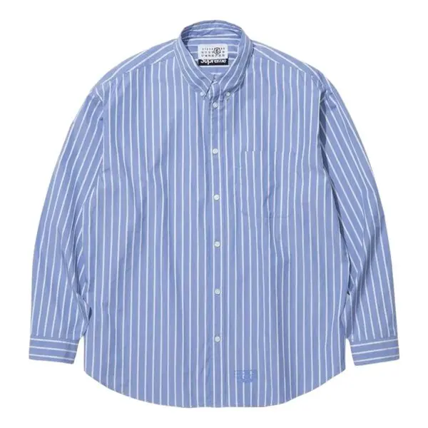Supreme X Mm6 Maison Margiela Stripe Shirt - Blue