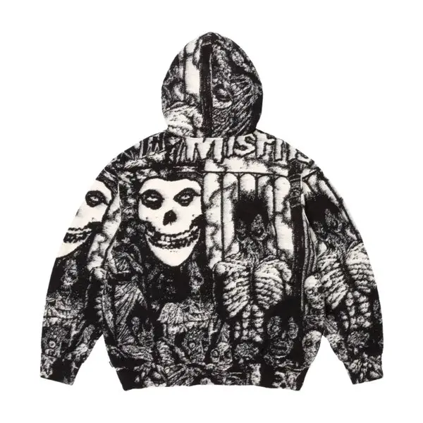 Supreme X The Misfits Ss26 Zip Up Hooded Sweater