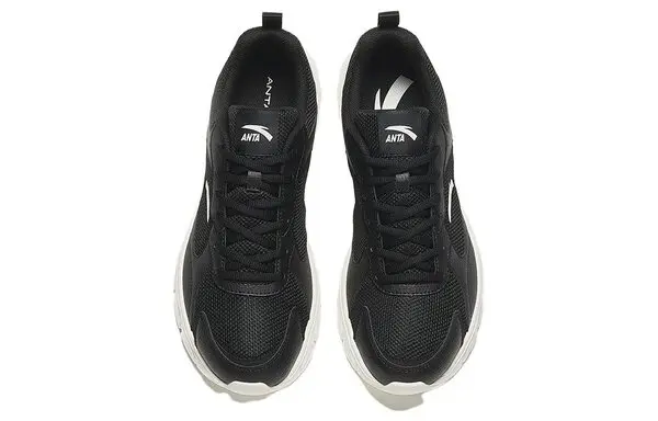 ANTA Athletic Lace-up Sneakers - Black/white