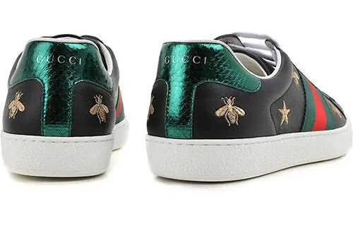 Gucci Ace Embroidered Bees And Stars Sneakers