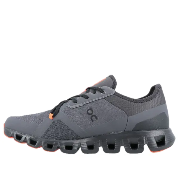 On Cloud X 3 Athletic Sneakers - Grey/orange