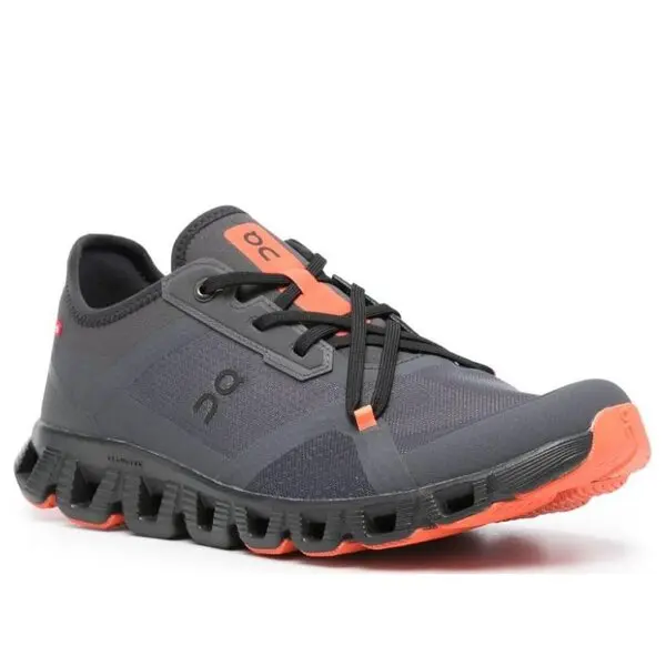 On Cloud X 3 Athletic Sneakers - Grey/orange
