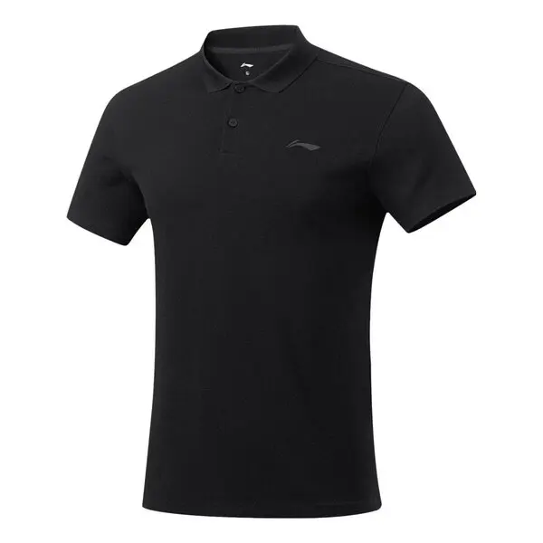 LI-NING Logo Training Polo Shirt - Black
