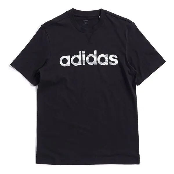 Adidas E Camo Lin Tee Training Sports Round Neck Short Sleeve