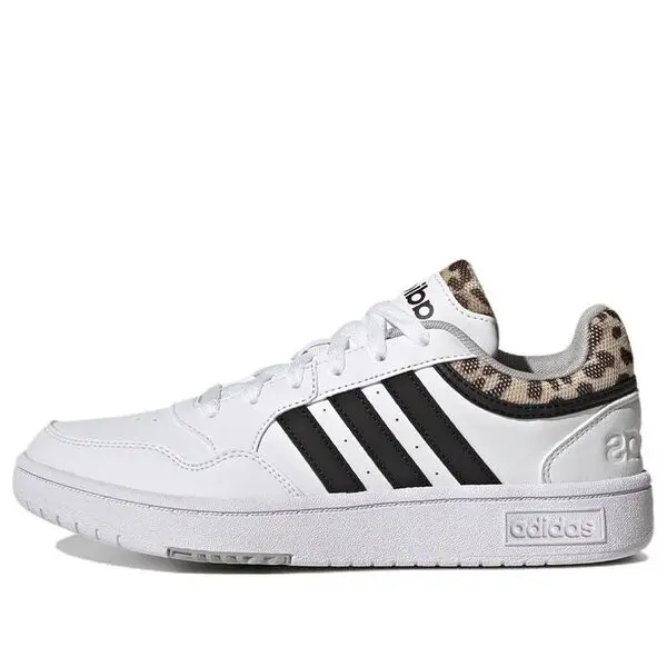 Adidas Hoops 3.0 Leopard Print Sneakers - White/black/brown