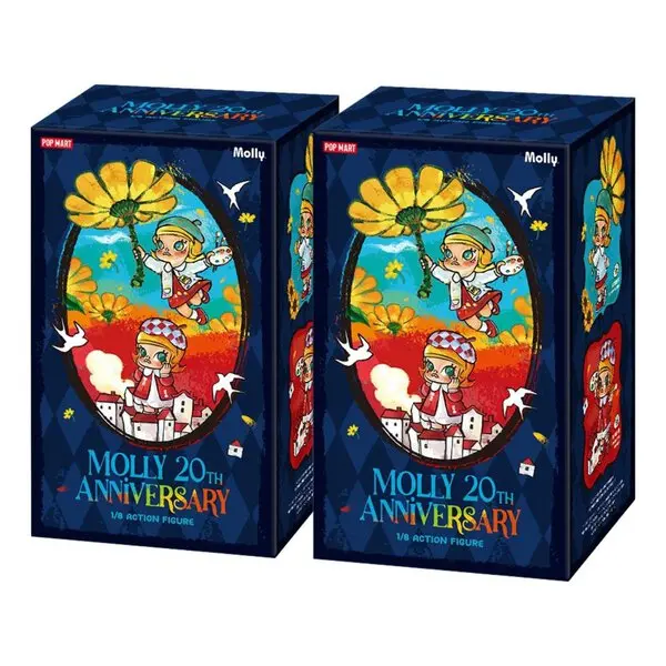 POP MART Molly 20th Anniversary Series 1/8 Action Figure Sealed Case - Multi-color