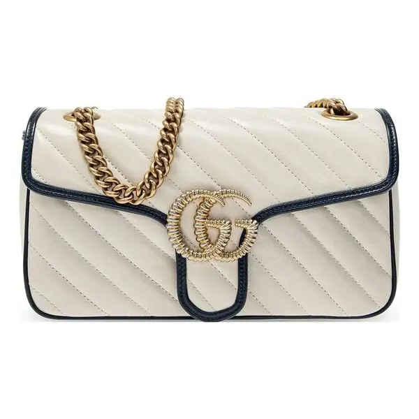 Gucci Marmont Series Small Shoulder Bag - White