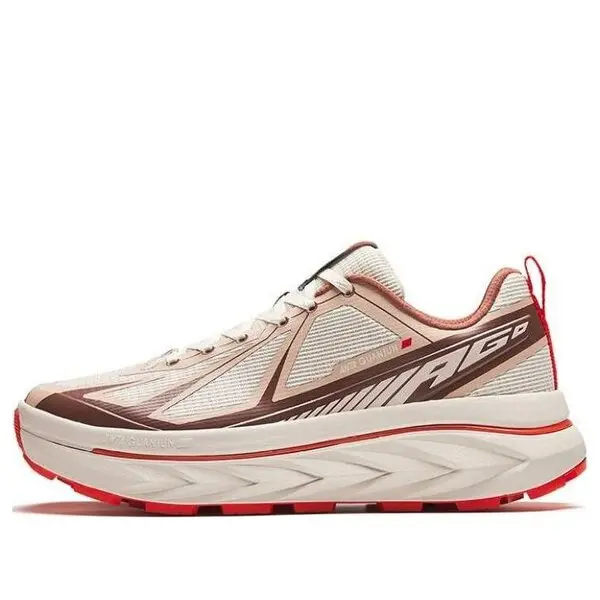 ANTA Running Series Sneakers 'beige Brown Red - Beige/white/red