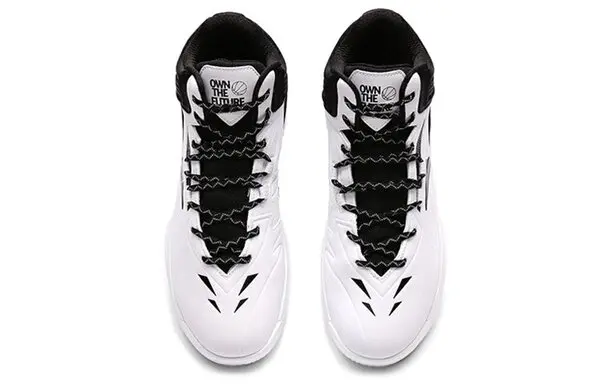 ANTA High-top Basketball Sneakers - White/black