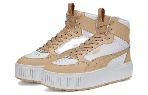 PUMA Karmen Rebelle High Top Sneakers - White/yellow