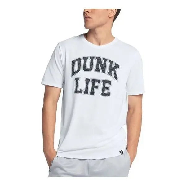 JORDAN Logo T-shirt 'white Black - White/black