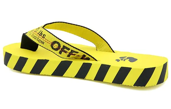 Off-White Graphic Print Flip Flops