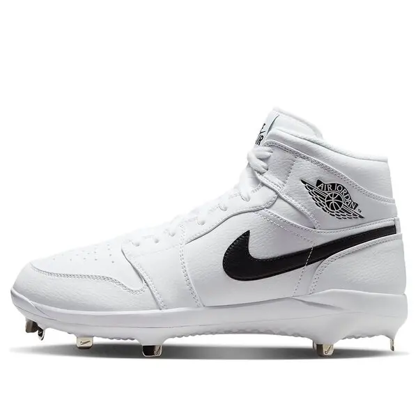 JORDAN 1 Retro Metal High Top Athletic Cleats - White/black
