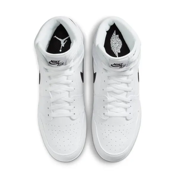 JORDAN 1 Retro Metal High Top Athletic Cleats - White/black
