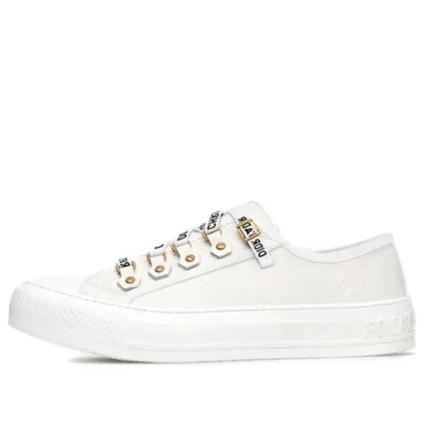 Dior Walk'n' Low Top Canvas Sneakers - White
