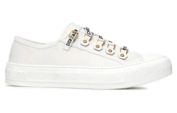Dior Walk'n' Low Top Canvas Sneakers - White