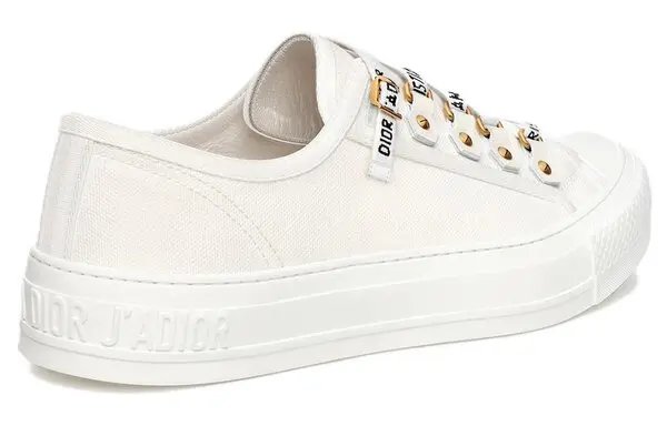 Dior Walk'n' Low Top Canvas Sneakers - White