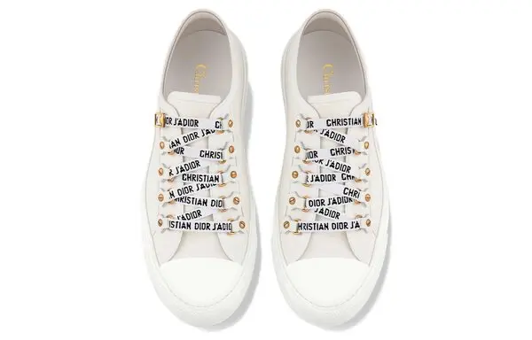 Dior Walk'n' Low Top Canvas Sneakers - White