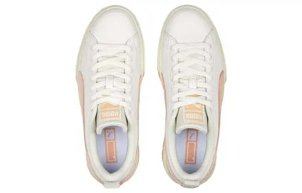PUMA White Pink Low Top Sneakers
