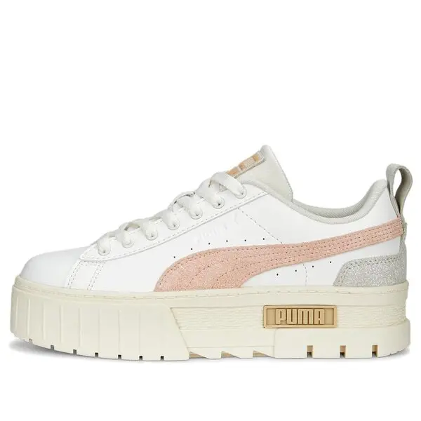 PUMA White Pink Low Top Sneakers - White/pink