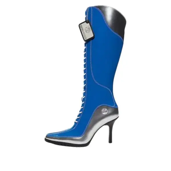 Timberland X Veneda Carter 14 Inch Lace-up Zip Boot - Bright Blue