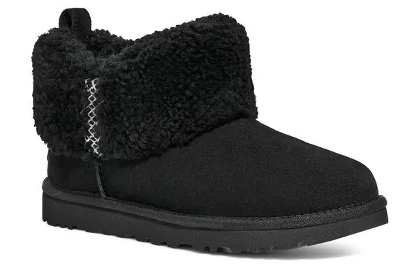 UGG Classic Ultra Mini Braid Boots - Black