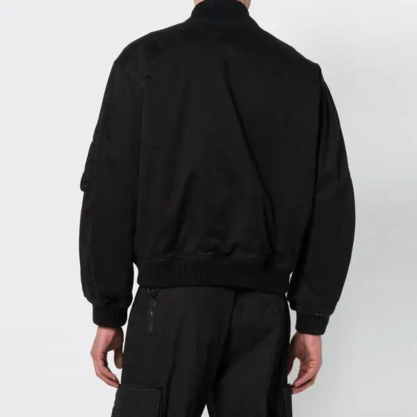 Off-White Ribbed Aviator Logo Jacket