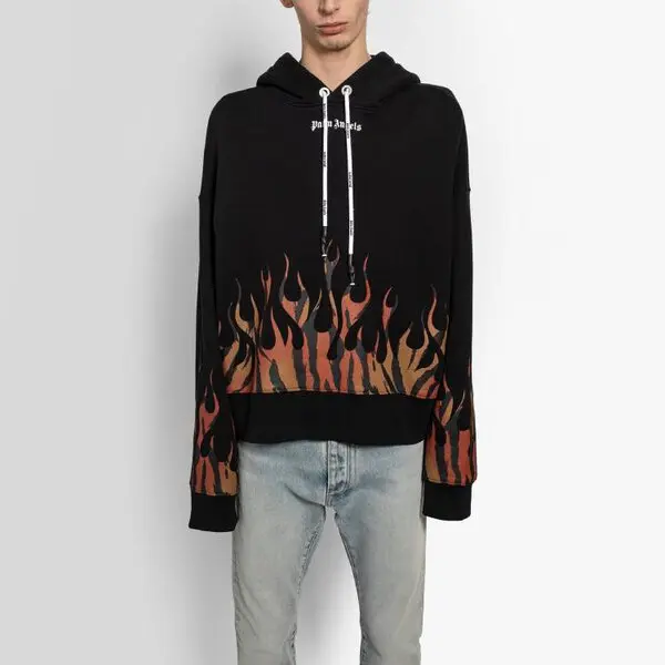 Palm Angels Tiger Flames Popover Hoodie