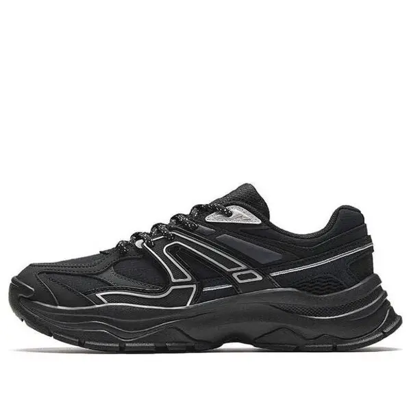 ANTA Chunky Lace-up Sneakers - Black/silver