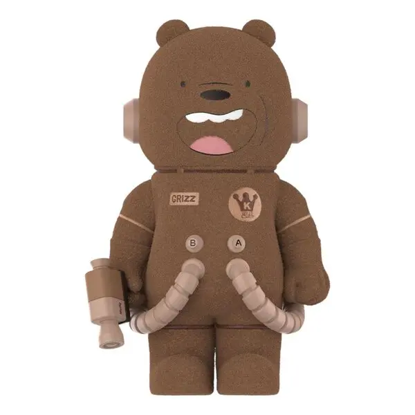 POP MART Mega Space Molly 400% We Bare Bears Grizz Collectible Figure - Multi-color
