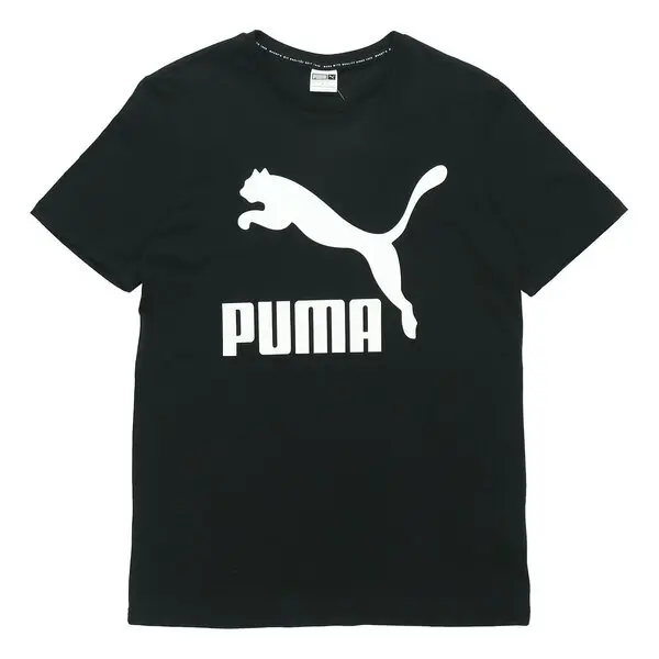 PUMA Classics Logo Sports Short Sleeve Tee - Black