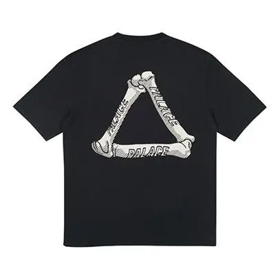 PALACE Bones Letter Round Collar Short-sleeve Tee