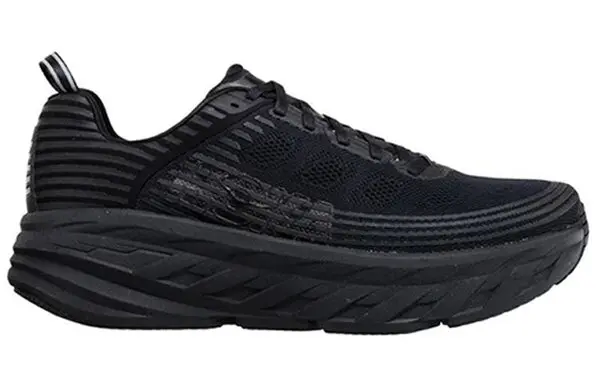 Hoka One One Bondi 6 Wide Athletic Sneakers - Black
